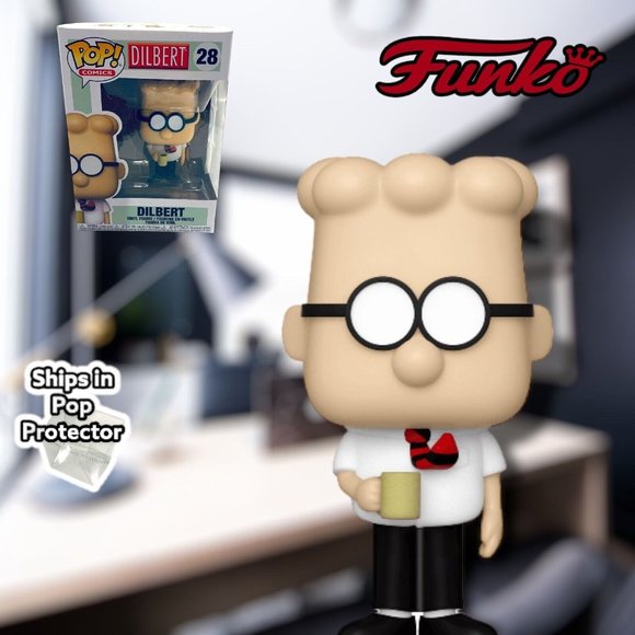 Funko | Accents | Funko Pop Comics Dilbert Box 28 Ships In Pop Protector | Poshmark